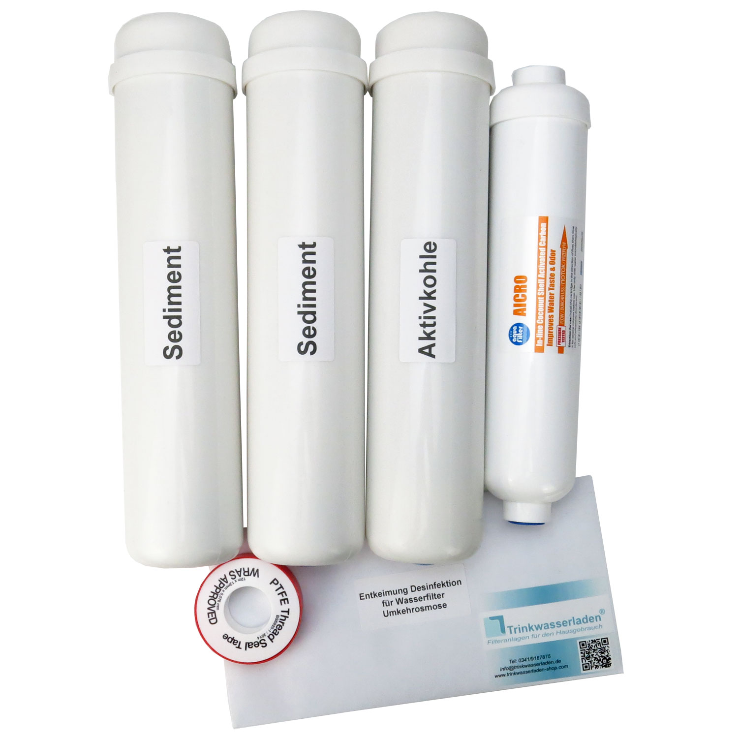 Trinkwasserladen Wasserfilter - Umkehrosmose Anlage Filter CM 1R3 10 Zoll Inline - Ersatzfilter